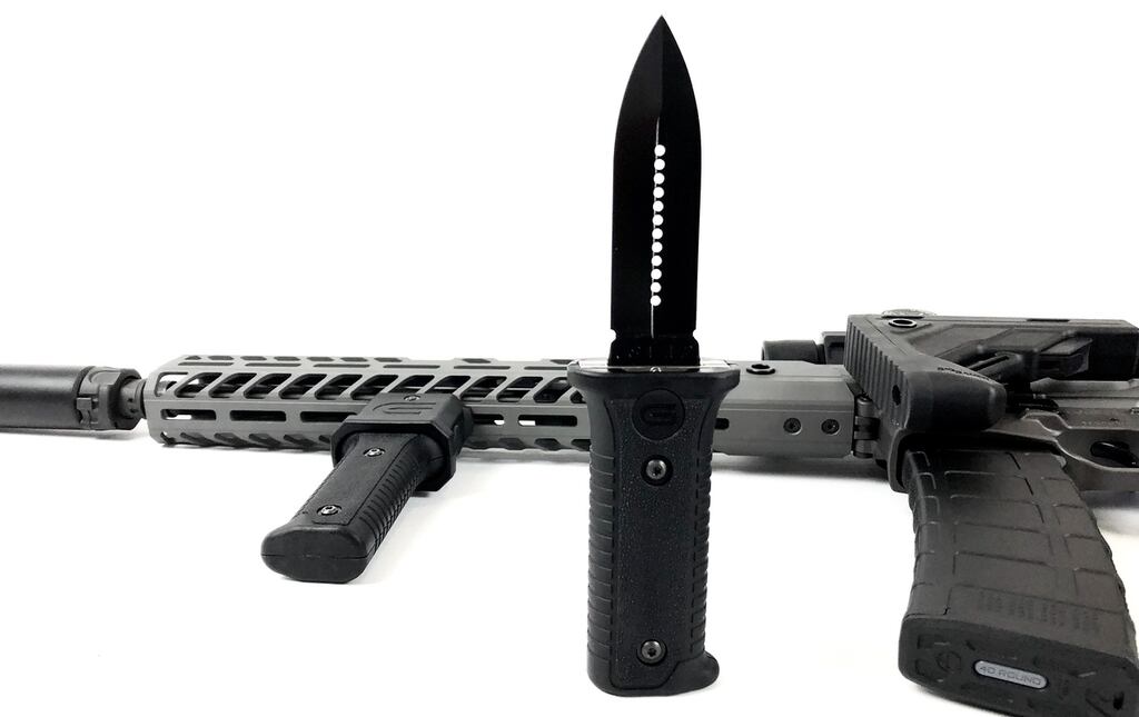 This rifle grip holds a razor-sharp surprise