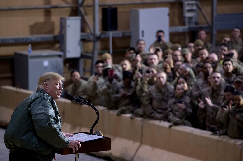 President Trump, first lady visit troops in surprise Iraq visit