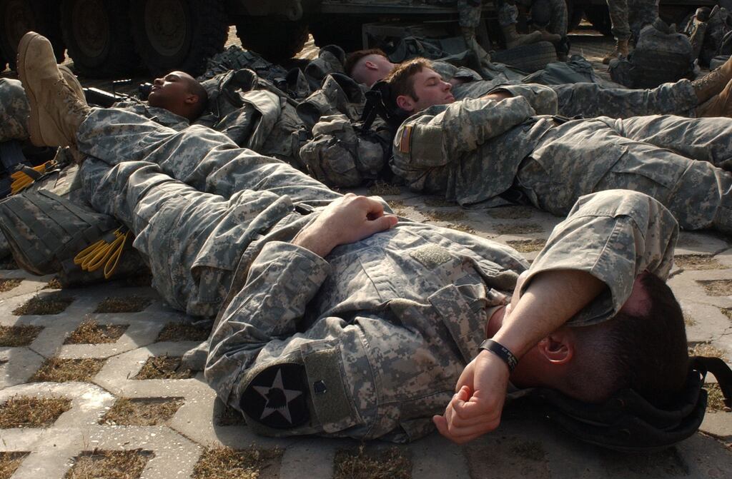 A definitive ranking of troops’ extreme napping positions