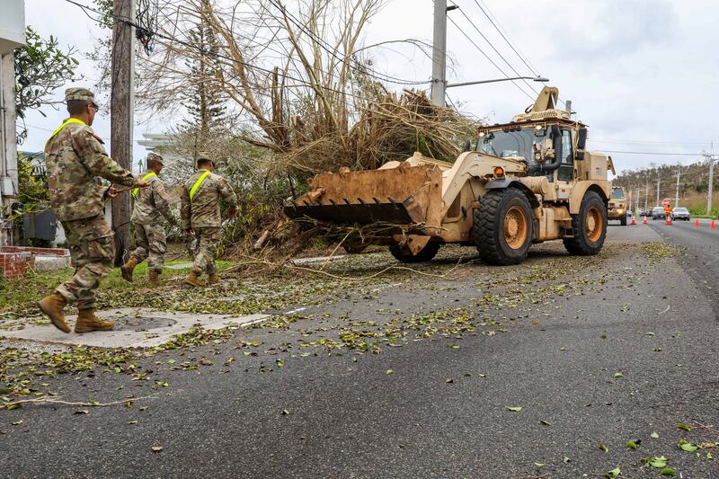 Military helps Guam after typhoon; Air Force and Navy pause PCS moves