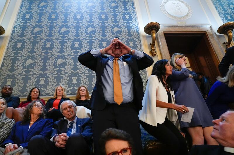 Father of Marine killed in Afghanistan arrested at State of the Union