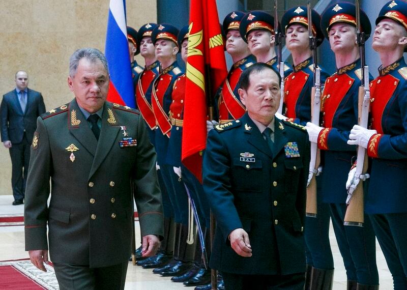 China's defense chief calls his Moscow trip a signal to US