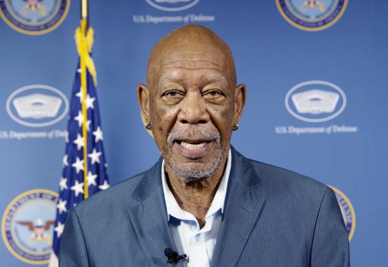Even Morgan Freeman can’t make Pentagon briefings exciting