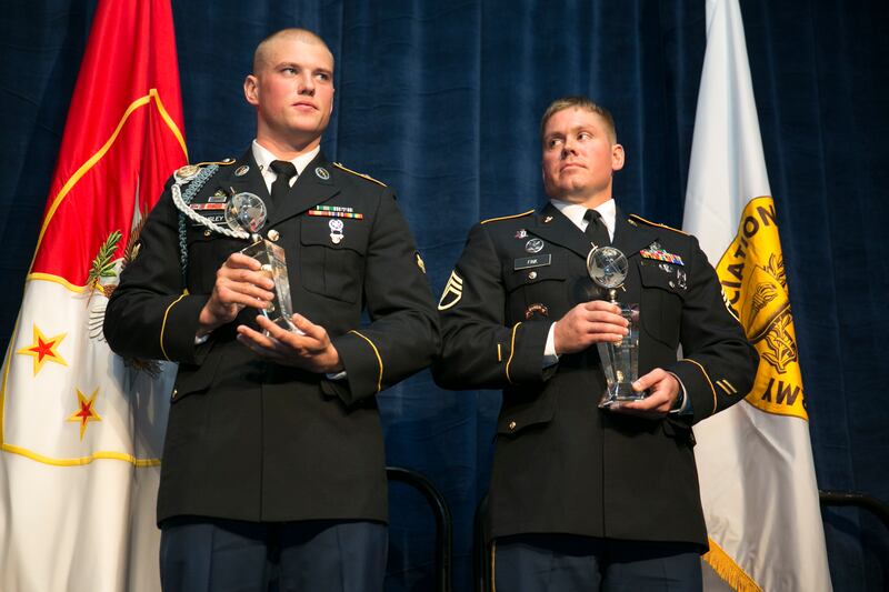 After Army Best Warrior Competition, Tansley, Fink Honored at AUSA
