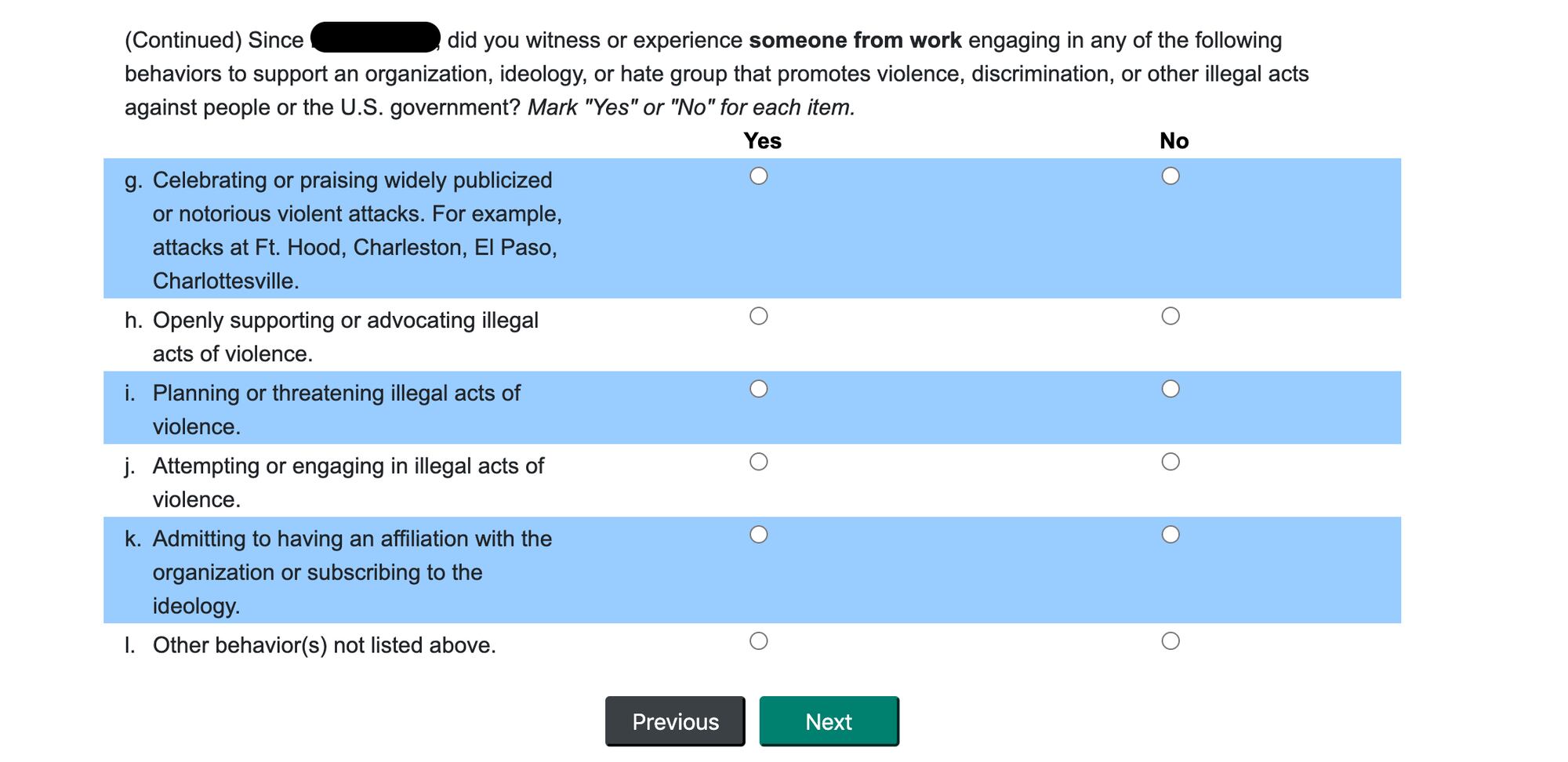 DoD testing extremism questions on command climate surveys