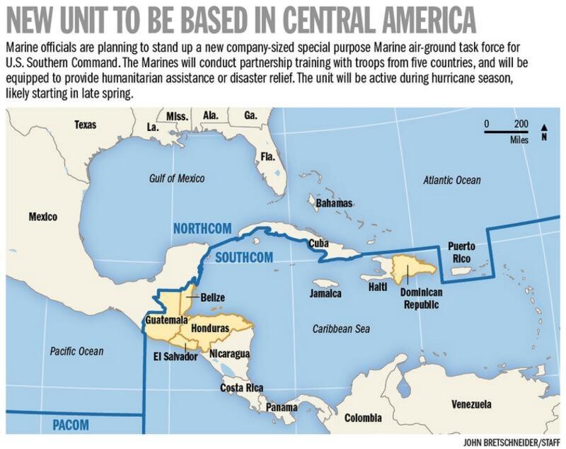 Corps to send 200 Marines to Central America during hurricane season