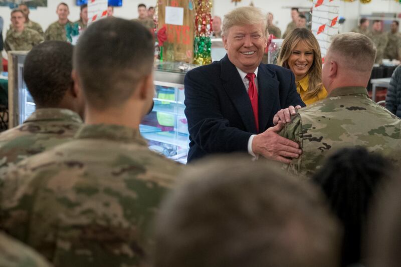 President Trump, first lady visit troops in surprise Iraq visit