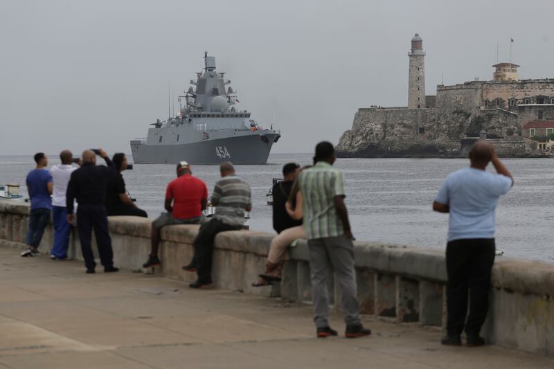 Russian warships enter Cuban waters ahead of Caribbean exercise