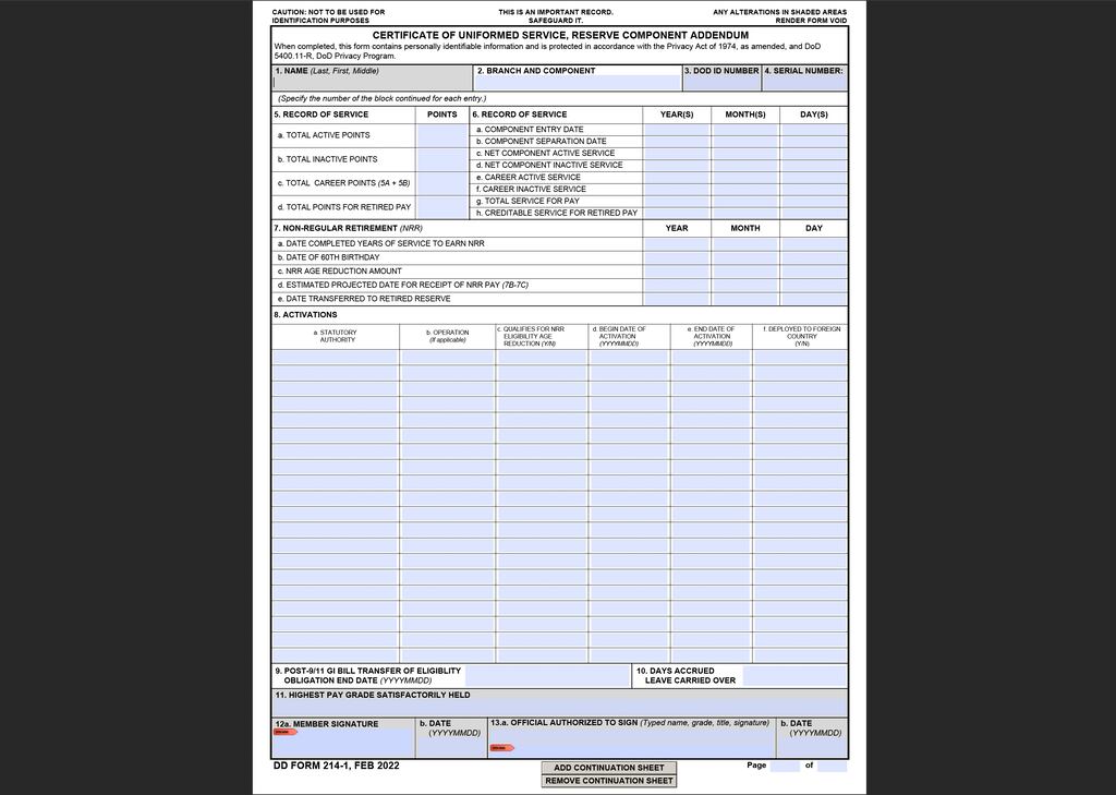 New DD-214 form created for Guard, reserve troops