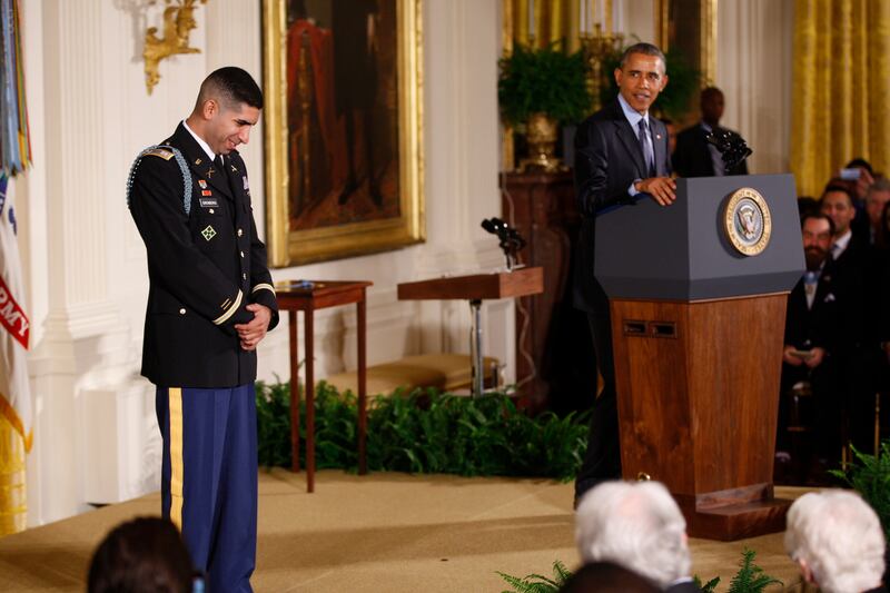 Retired Army Capt. Florent A. Groberg receives Medal of Honor
