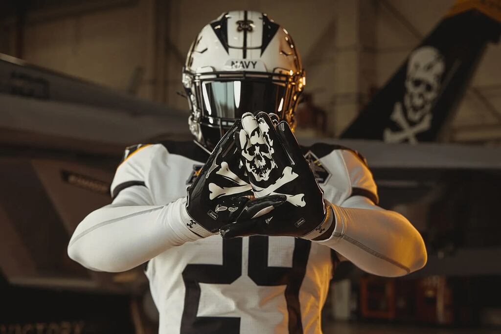 Navy ‘Fear the Bones’ uniform nods to Jolly Rogers in Army-Navy game