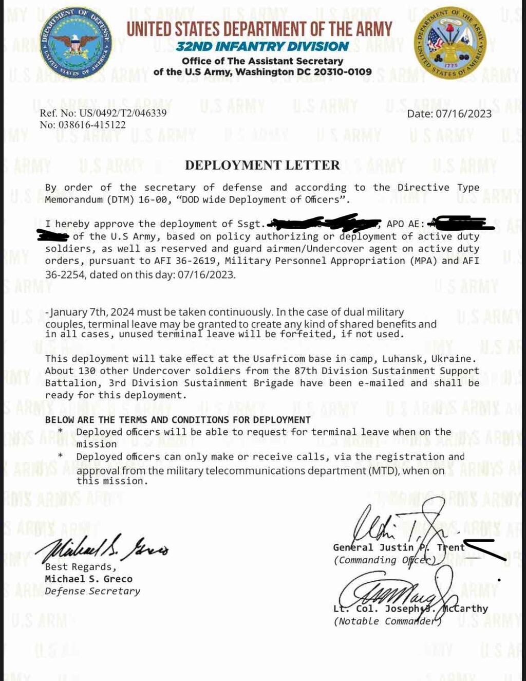 Dating app user sends comically fake deployment orders to match