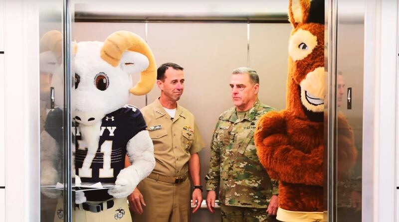 Army-Navy spirit spots: The good, the bad and the goats