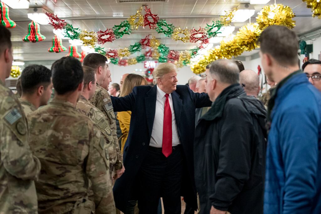President Trump, first lady visit troops in surprise Iraq visit